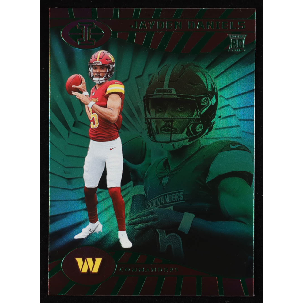 Jayden Daniels 2024 Panini Illusions Trophy Collection Emerald #93 RC ...
