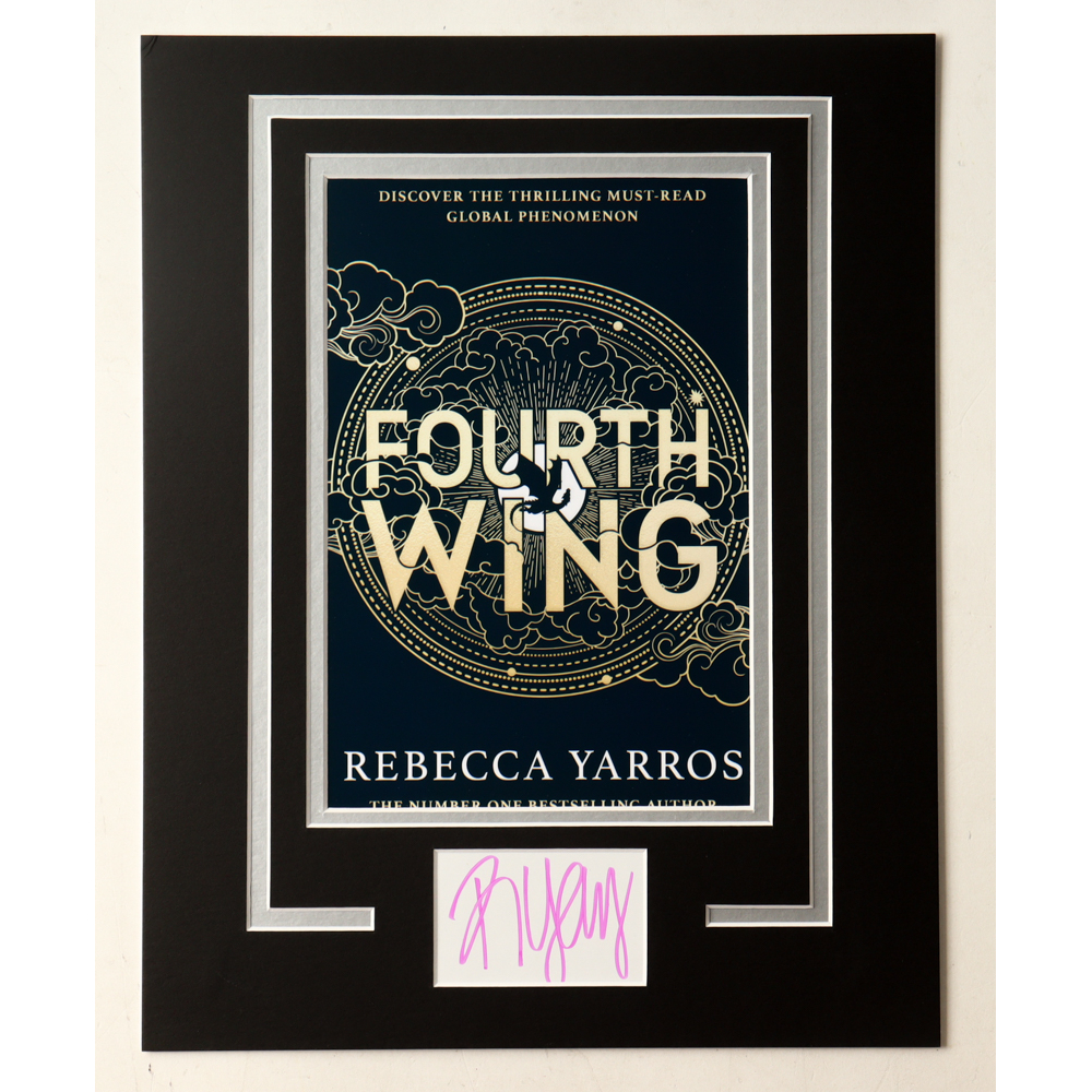 Rebecca Yarros Signed "Fourth Wing" 11x14 Custom Matted Cut Display ...