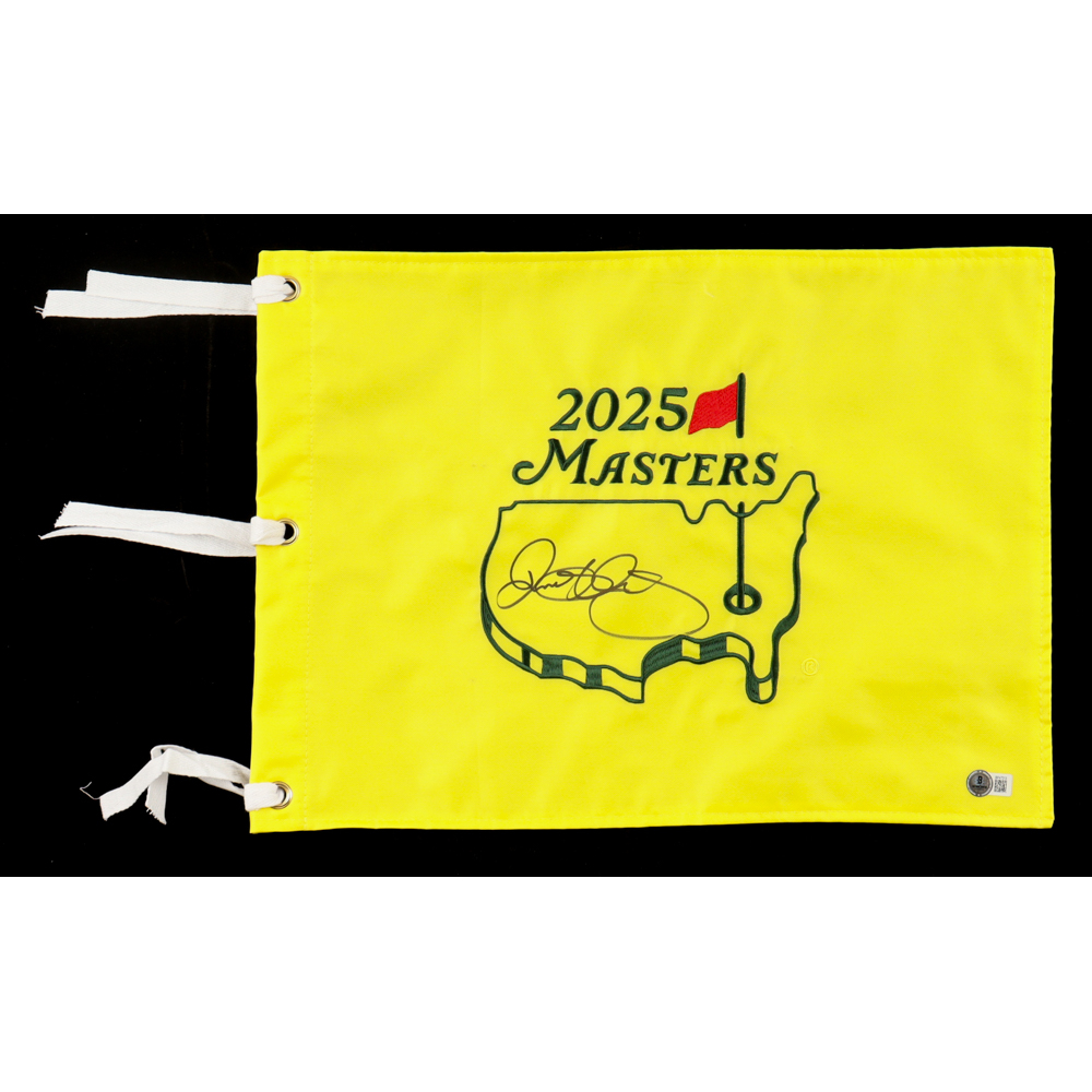 Rory McIlroy Signed 2025 Masters Tournament Golf Pin Flag (Beckett ...