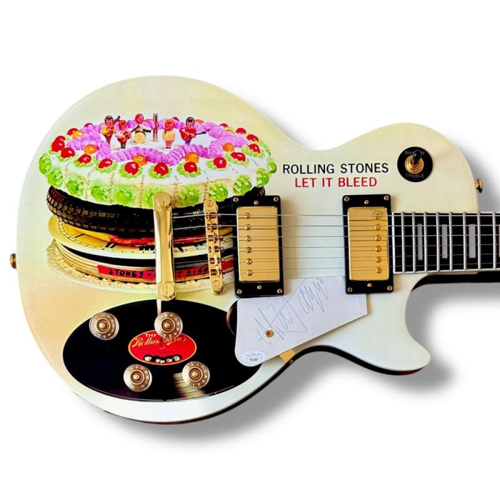 Mick Jagger Signed "The Rolling Stones: Let It Bleed" Custom Les Paul ...