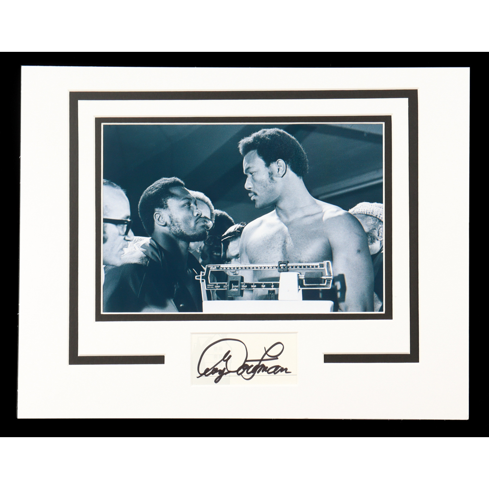George Foreman Signed 11x14 Custom Matted Cut Display (ACOA) | Pristine ...