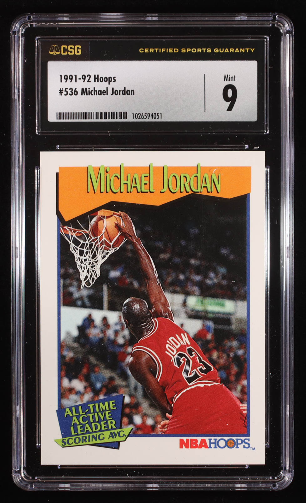 Michael Jordan 1991-92 Hoops #536 LL (CSG 9) | Pristine Auction