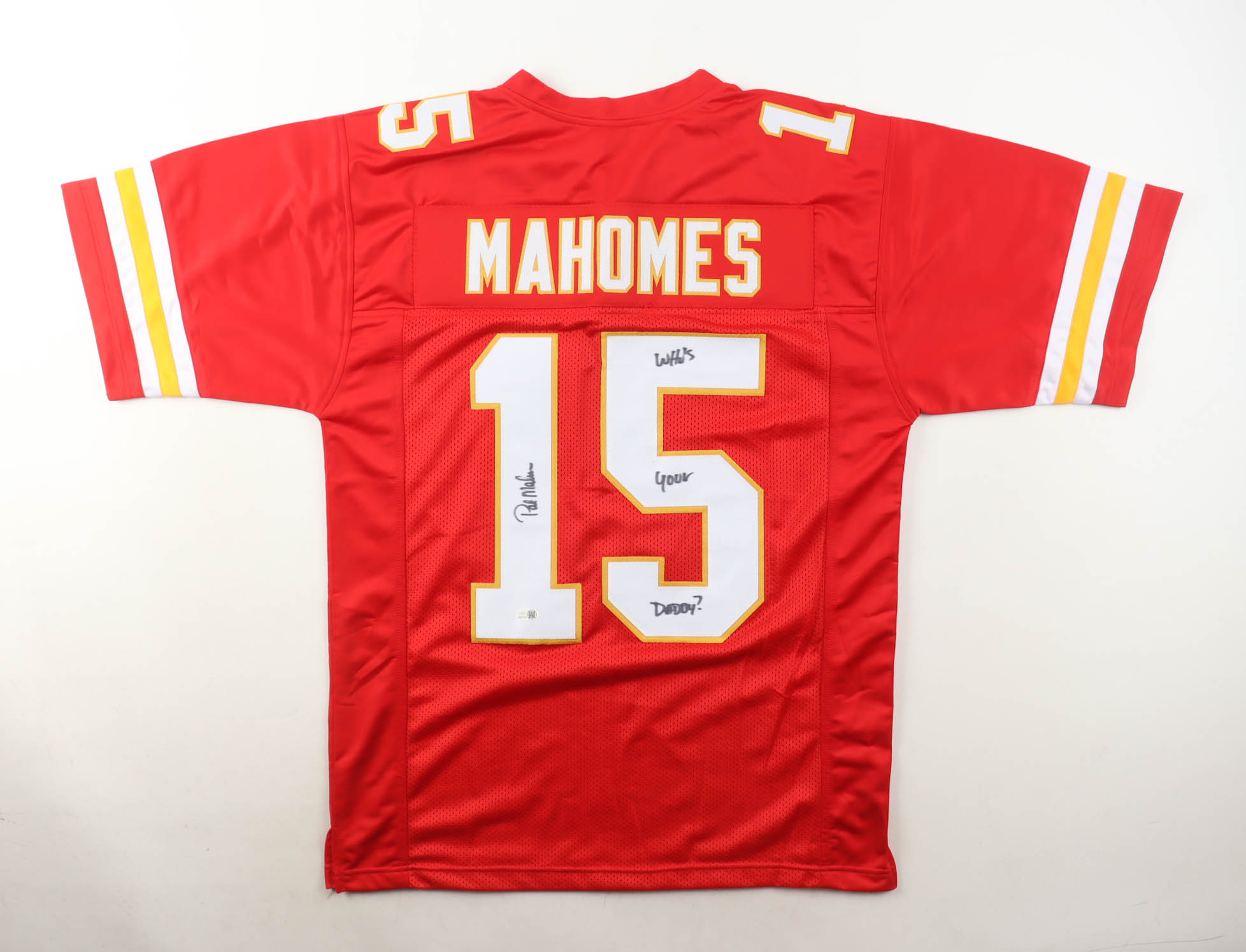 Patrick Mahomes Sr. Signed Jersey Inscribed "Who's your Daddy?" (JSA ...