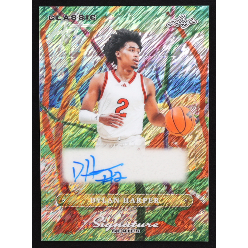 Dylan Harper Signed 2025 Leaf Classic Art Signature Series Shimmer #CA ...