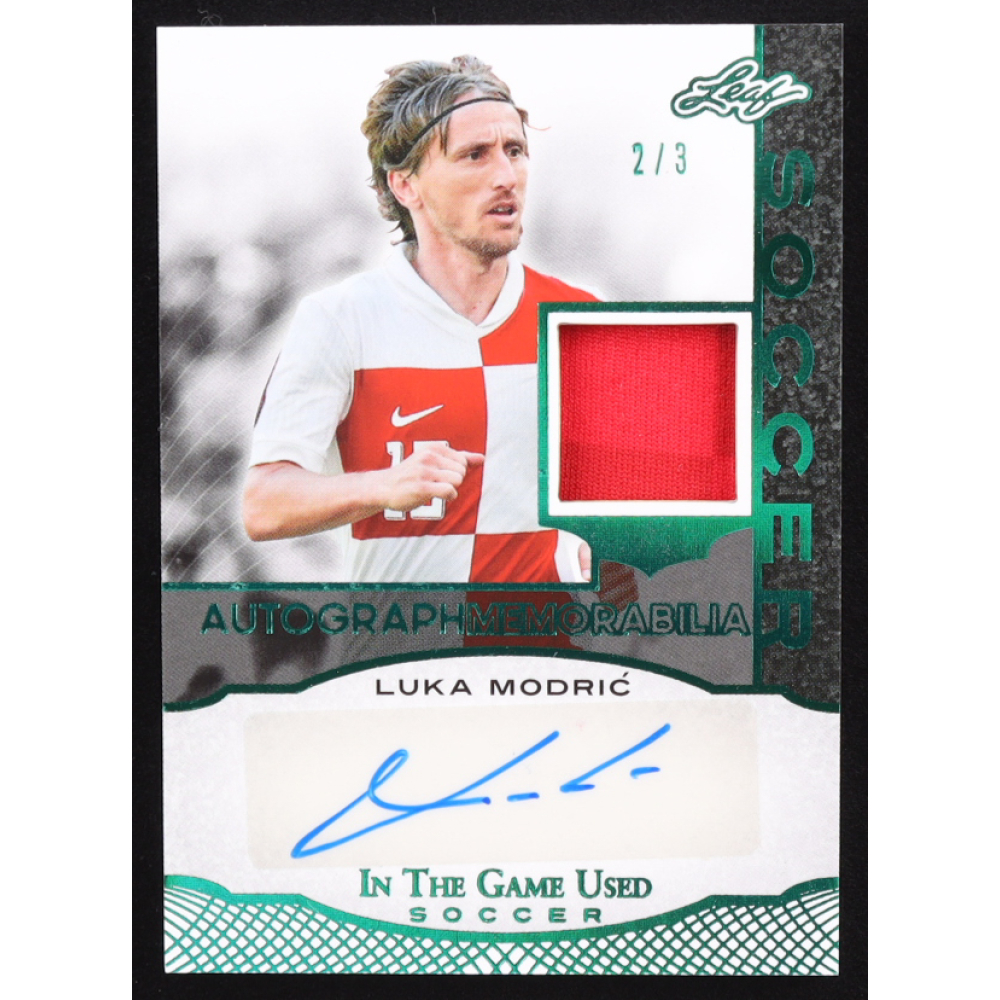 Luka Modric Signed 2024 Leaf In The Game Used Sports Autograph ...