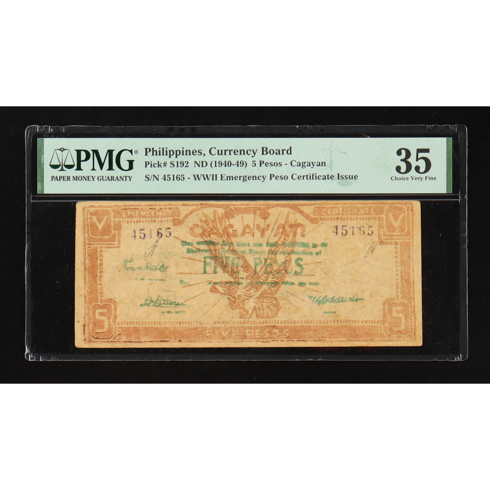 ND (1940-49) Philippines - 5 Pesos - Cagayan - WW2 Emergency Peso ...
