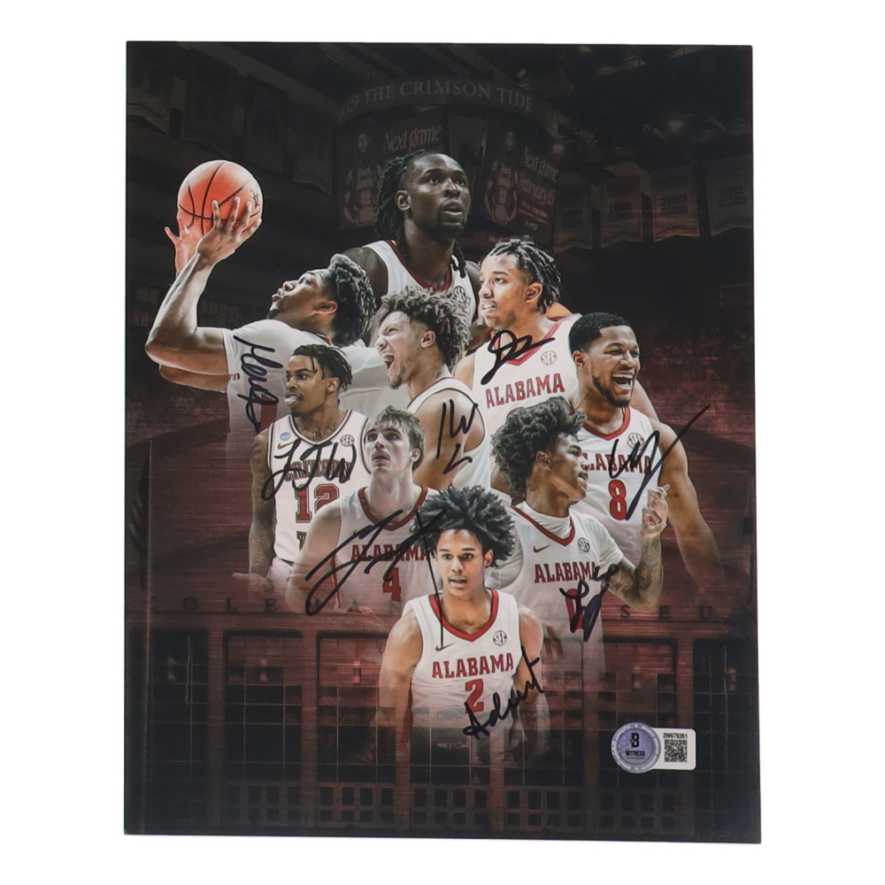 2024-25 Alabama Crimson Tide Basketball 8x10 Photo Team-Signed by (8 ...