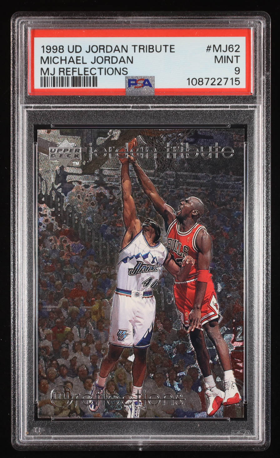 Michael Jordan 1998 Upper Deck Michael Jordan Tribute #MJ62 REF (PSA 9 ...