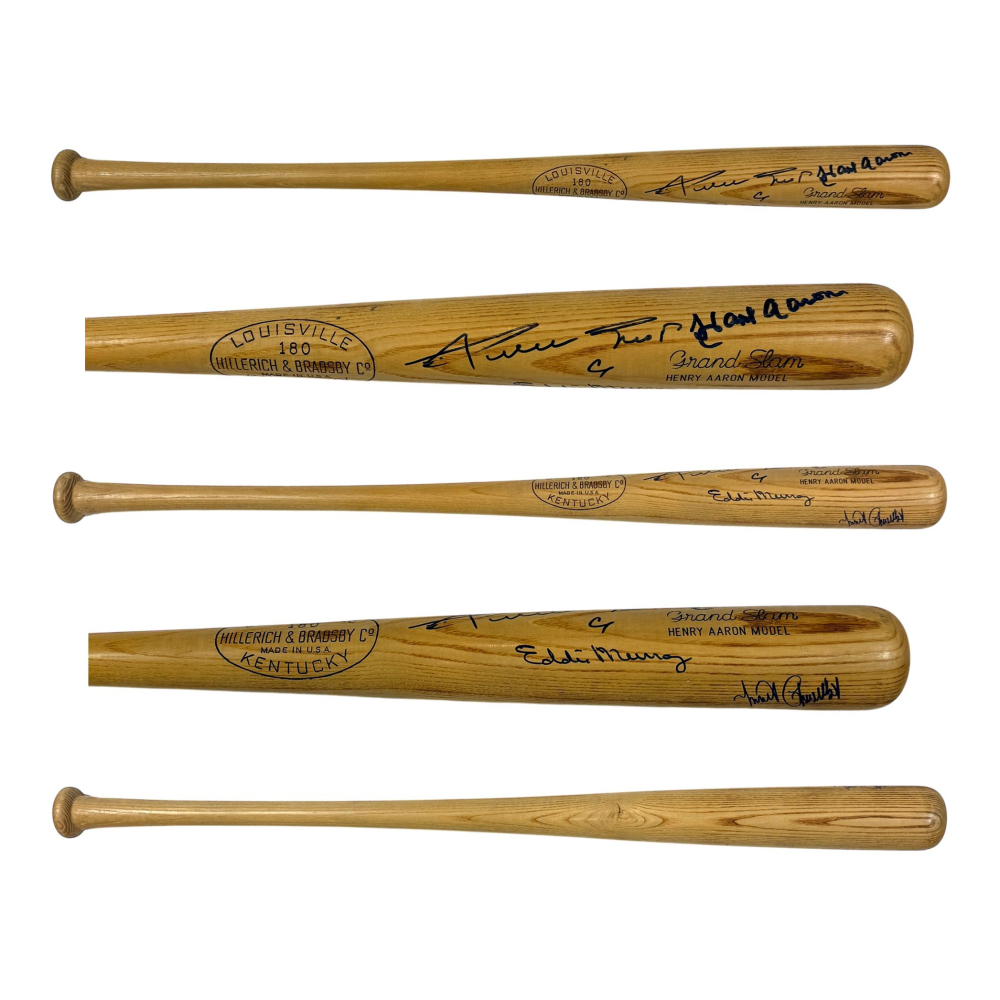 "3500 Club" Louisville Slugger Baseball Bat Signed By (4) with Willie ...