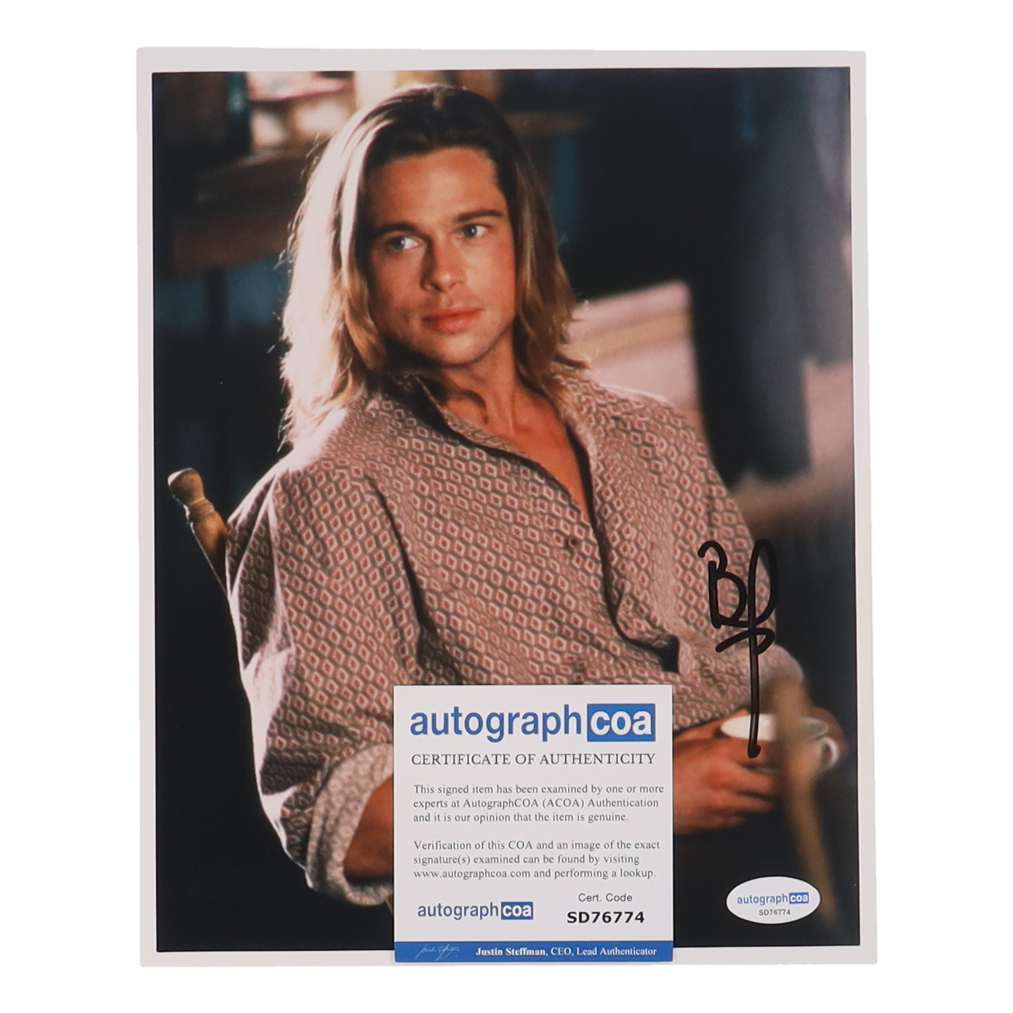 Brad Pitt Signed "Legends of the Fall" 8x10 Photo (AutographCOA ...