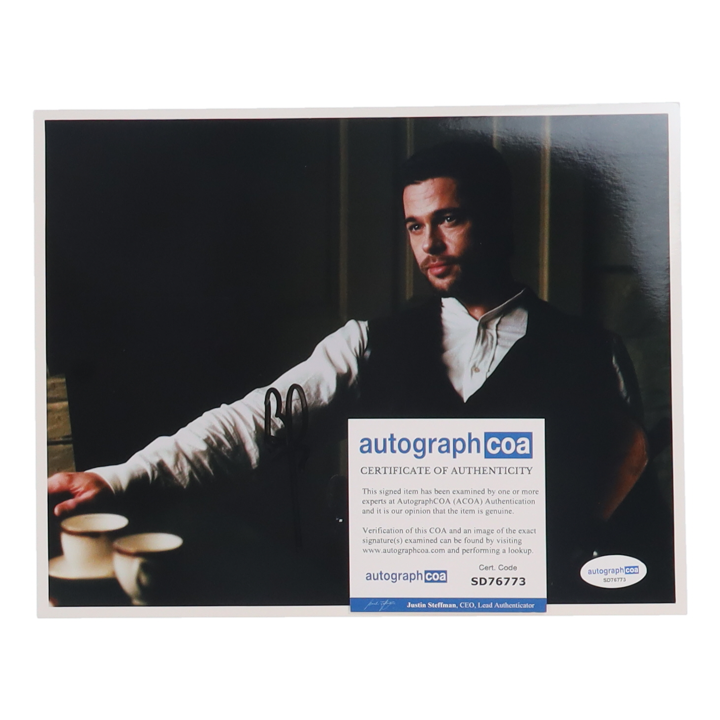 Brad Pitt Signed 8x10 Photo (AutographCOA) | Pristine Auction