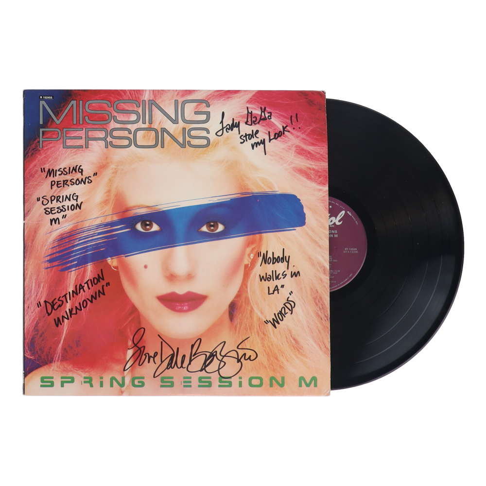 Dale Bozzio Signed "Spring Session M" Vinyl Record Album Cover with (7 ...