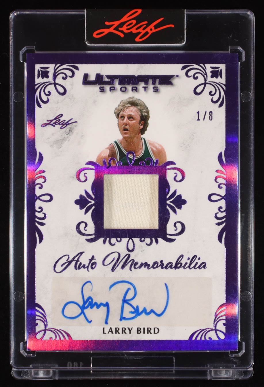 Larry Bird Signed 2024 Leaf Ultimate Sports Auto Memorabilia Purple #AM ...