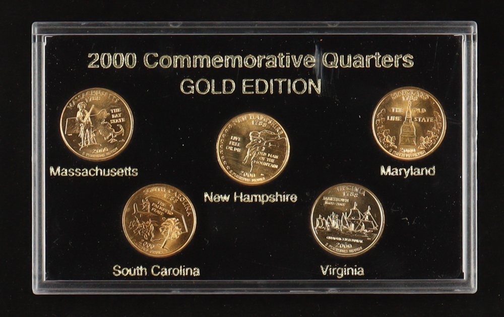 2000 United States Mint Millennium Gold Edition 50 State Quarters Proof ...