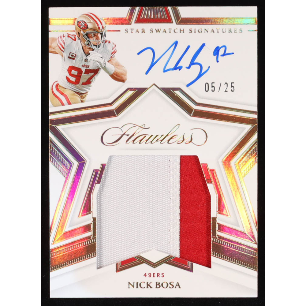 Nick Bosa 2022 Panini Flawless Star Swatch Signatures #21 #05/25 ...