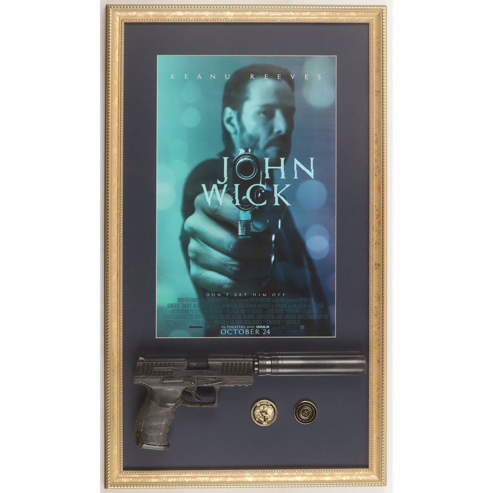 "John Wick" Custom Framed Movie Poster Display with Gold Coin, Black ...
