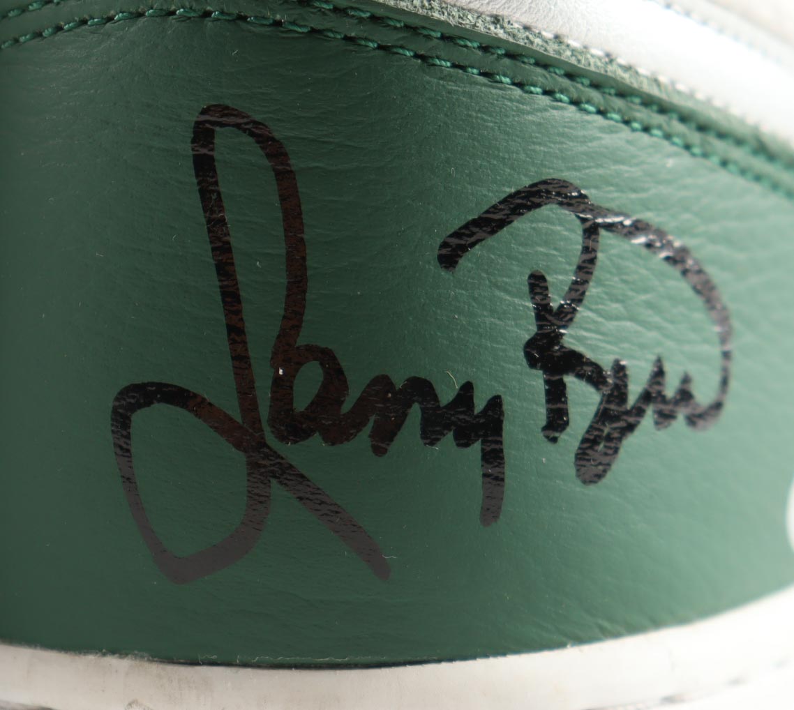 Larry Bird Signed Pair Of Nike Air Jordan Basketball Shoes (PSA ...
