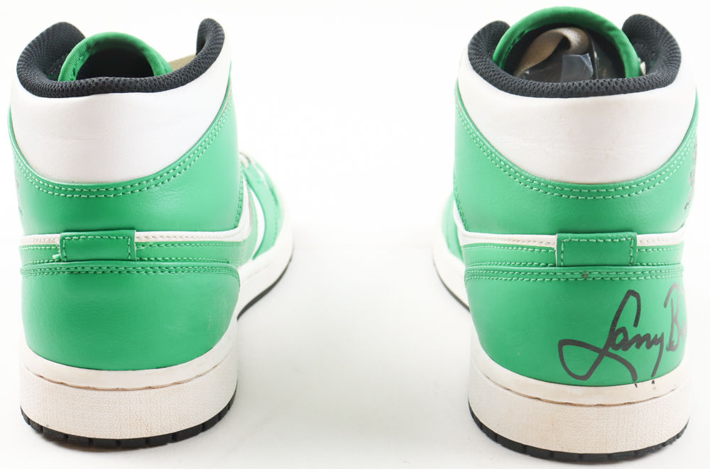 Larry Bird Signed Pair of (2) Nike Air Jordan Celtics Basketball Shoes ...