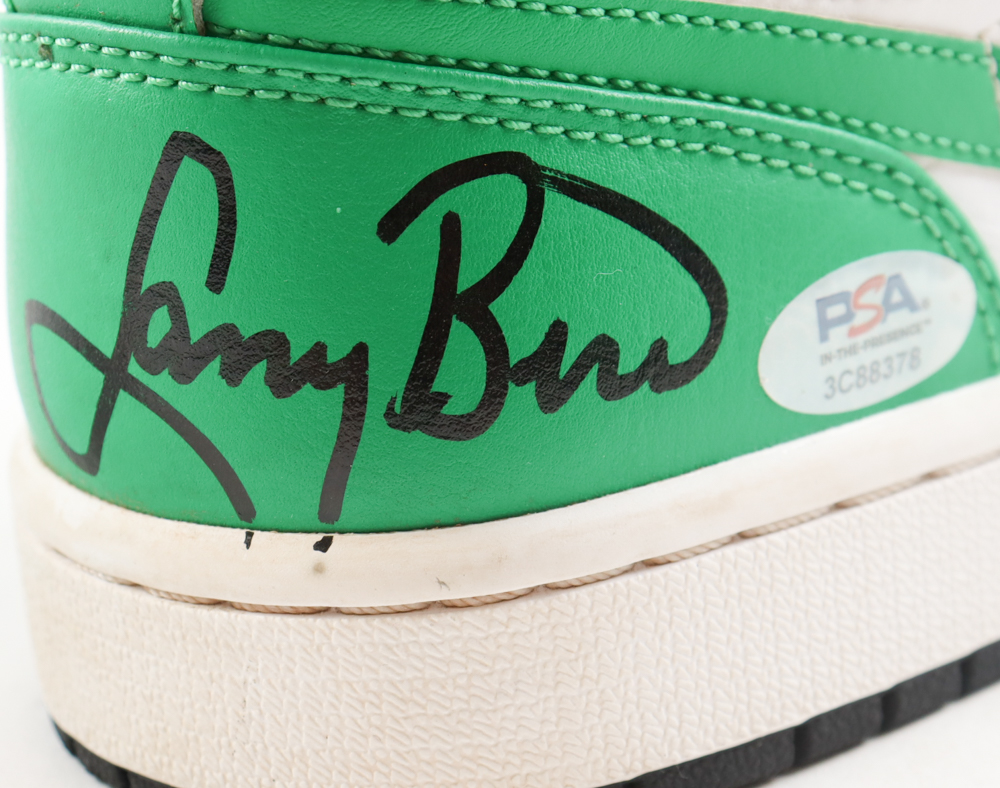 Larry Bird Signed Pair of (2) Nike Air Jordan Celtics Basketball Shoes ...