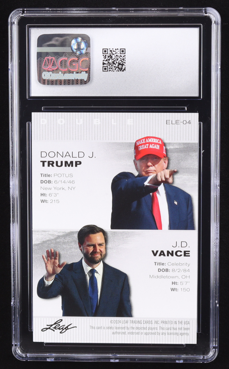 Donald J. Trump / J.D. Vance 2024 Leaf Special Release Exclusive ...