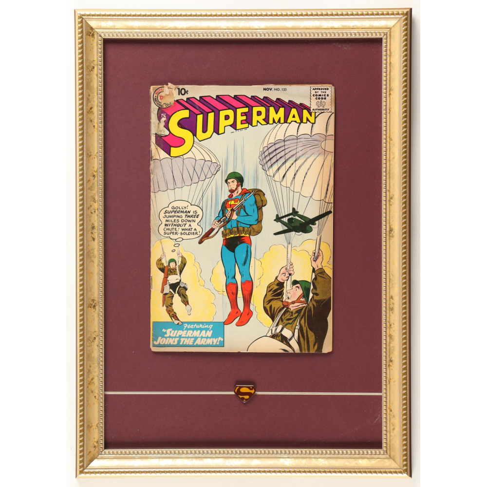 1959 "Superman" Issue #133 Custom Framed Comic Book Display With ...