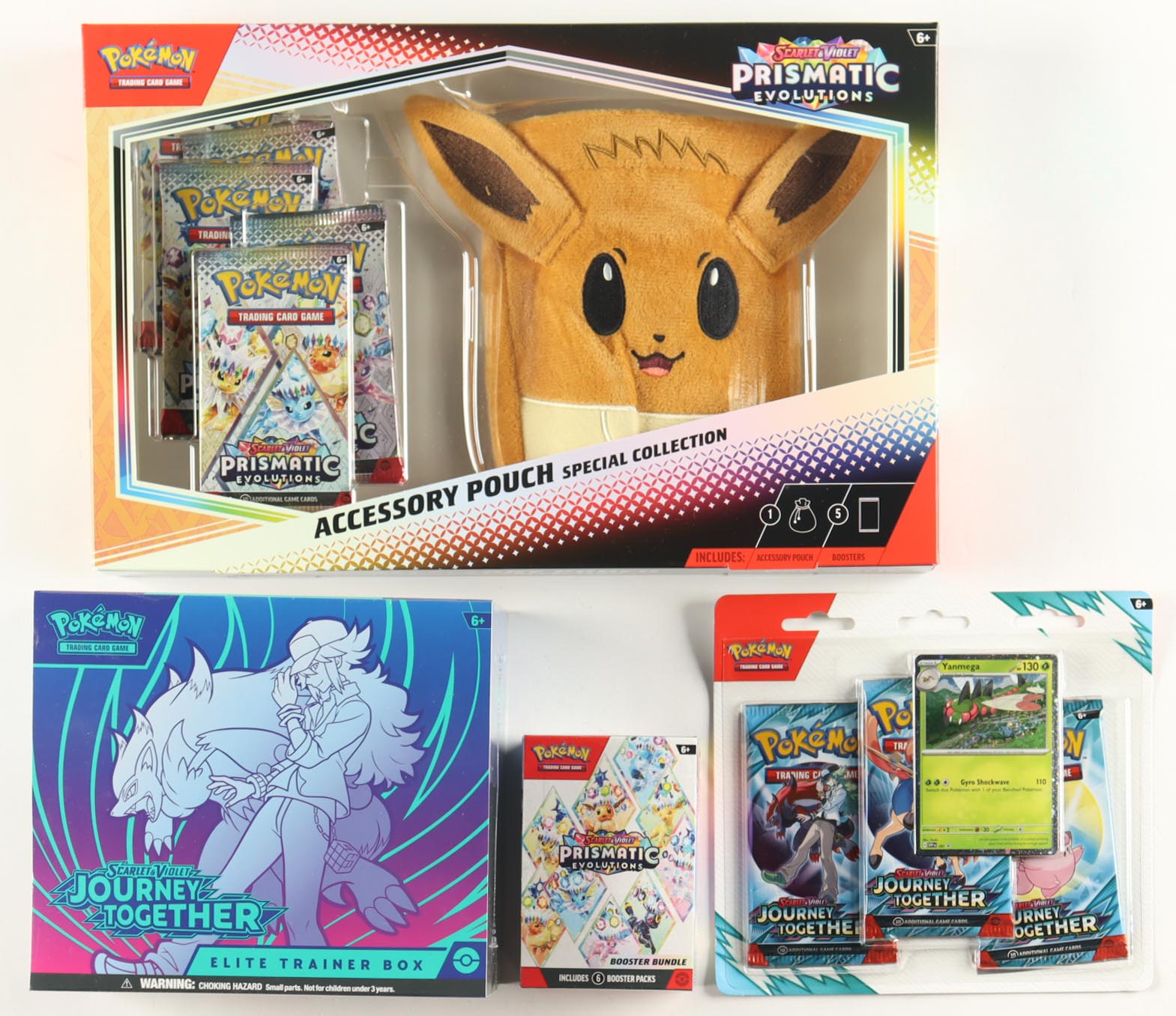 (4) Pokemon Scarlet & Violet Card Set Bundle with Prismatic Evolutions ...