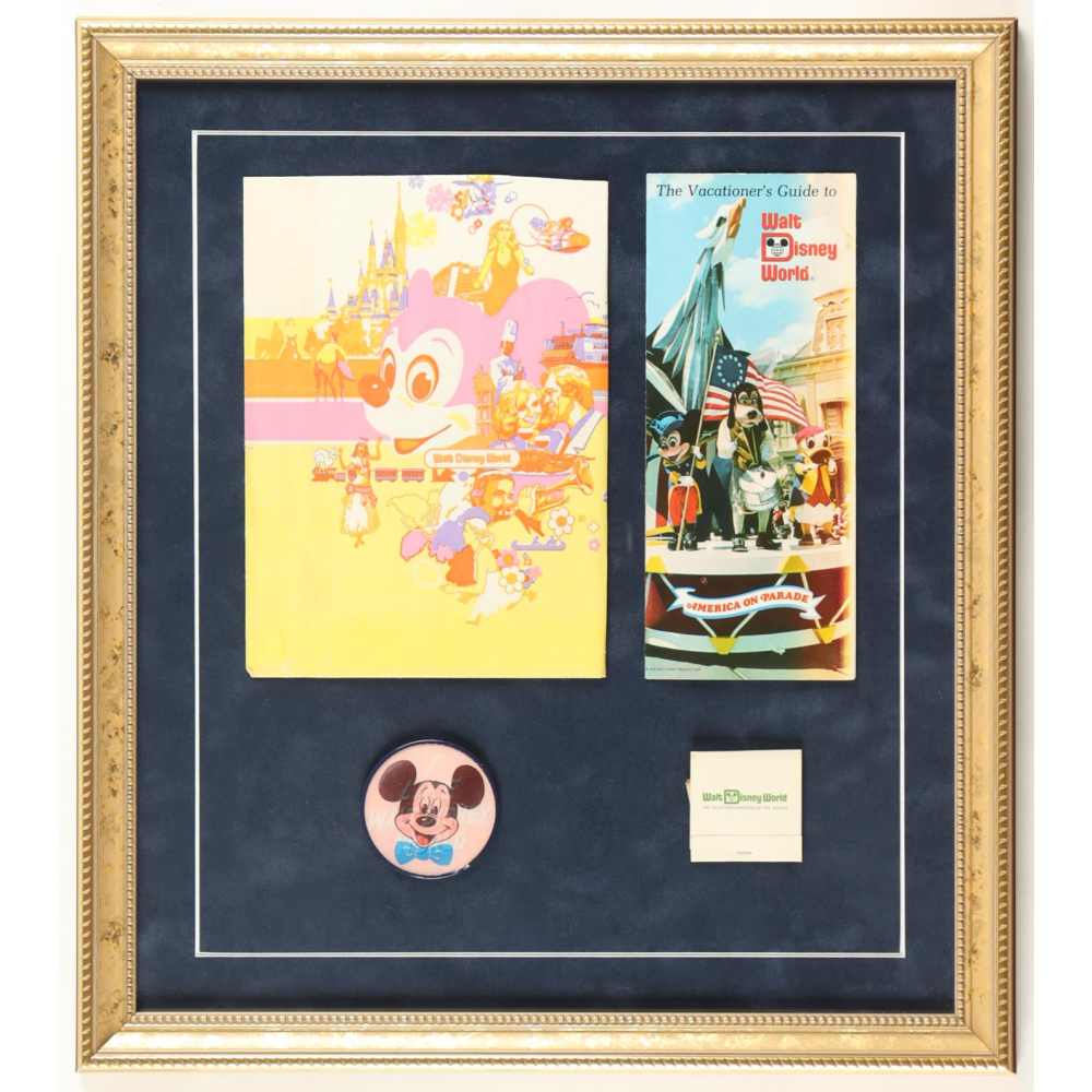 Walt Disney World Custom Framed Vintage On-Site Brochure with Vintage ...