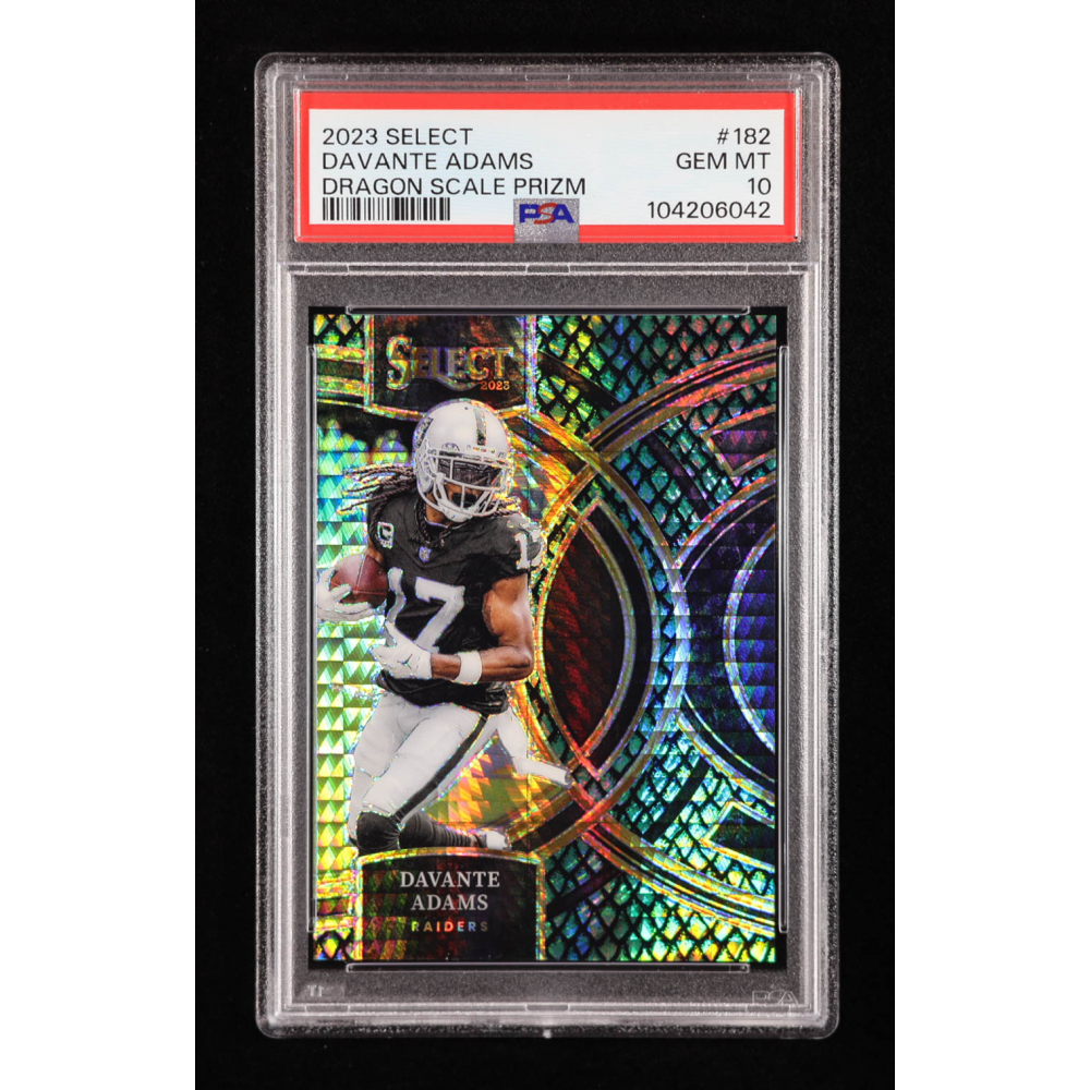 Davante Adams 2023 Select Dragon Scale Prizm #182 #58/70 (PSA 10) | Pristine Auction