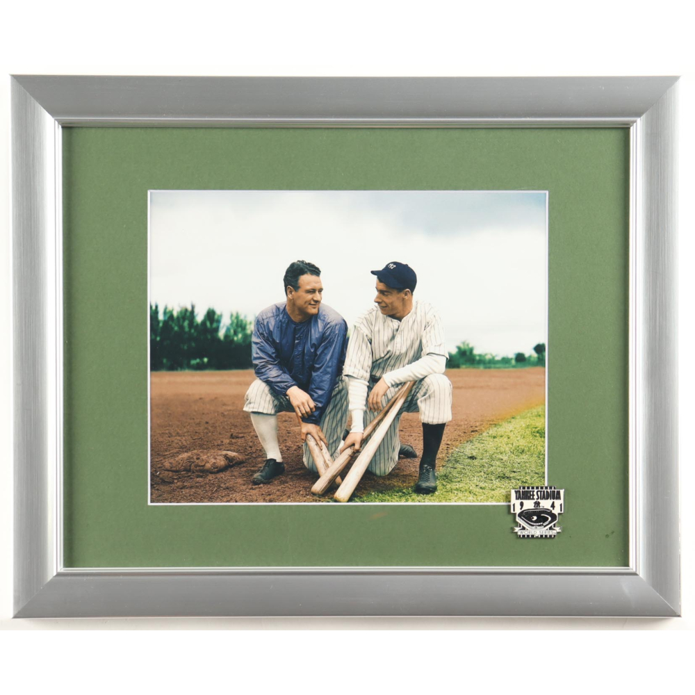 Lou Gehrig with Joe DiMaggio at Spring Training Framed Photo Display ...