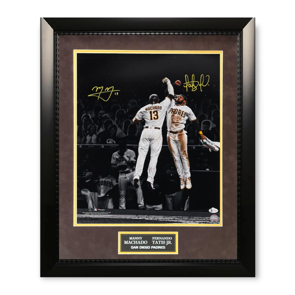 Manny Machado & Fernando Tatis Jr. Signed Padres Custom Framed Photo (Beckett) | Pristine Auction