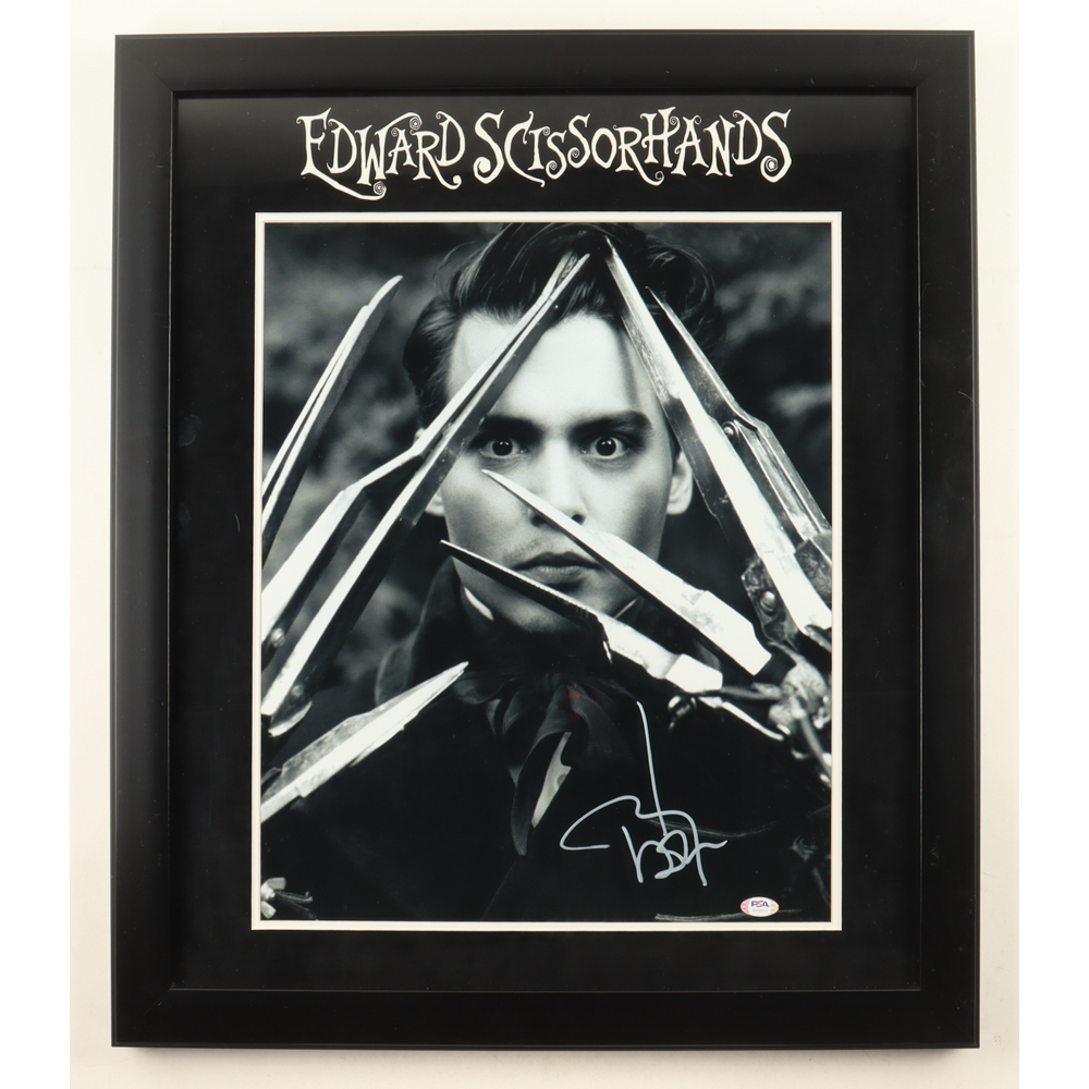 Johnny Depp Signed "Edward Scissorhands" Custom Framed Photo Display ...