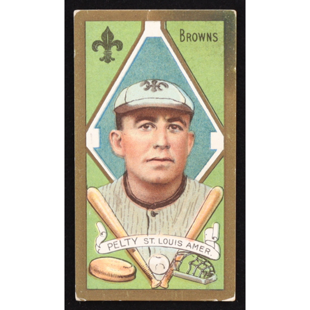 Barney Pelty 1911 Honest Long Cut Gold Border #T205 | Pristine Auction