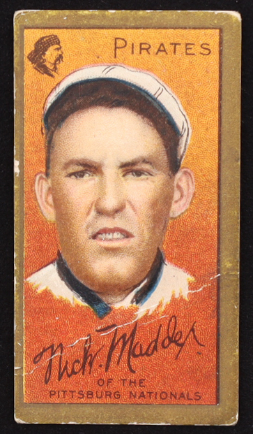 Nick Maddox 1911 T205 Gold Border #121 | Pristine Auction