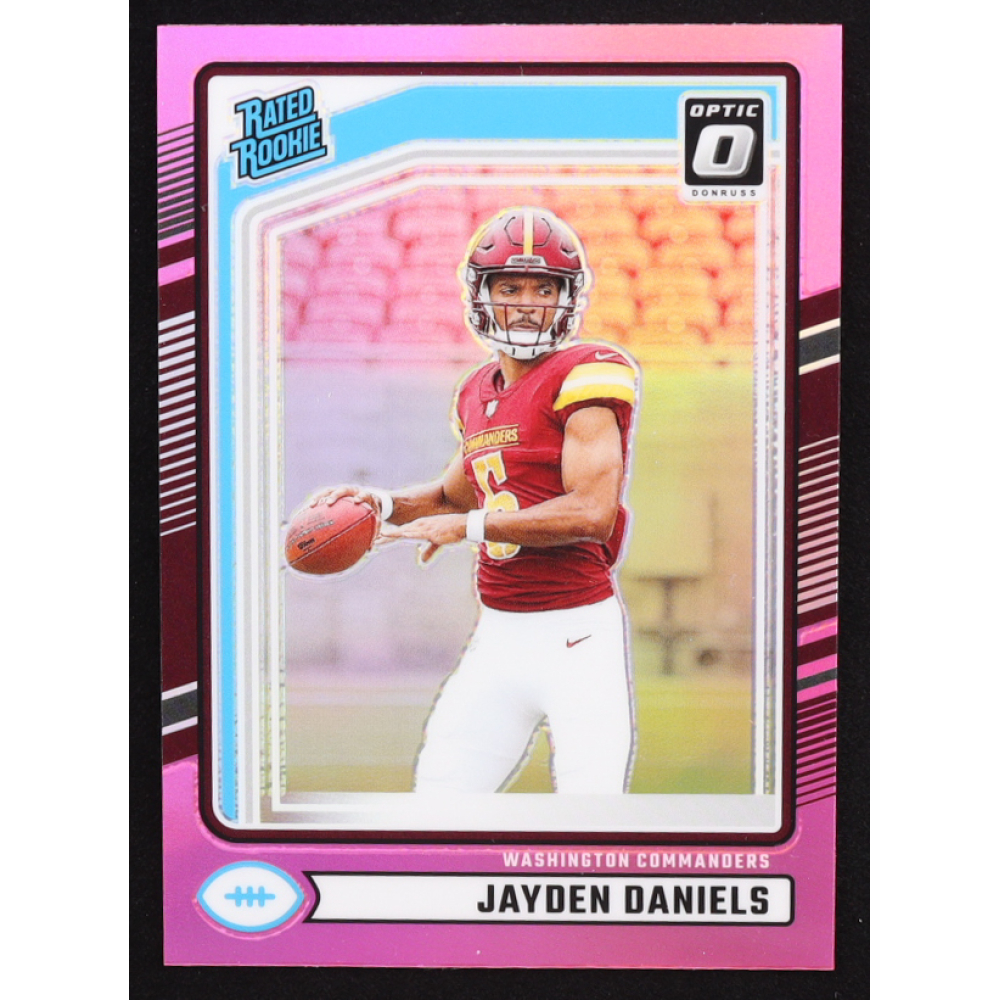 Jayden Daniels 2024 Donruss Optic Rated Rookies Preview Pink #389 RC ...