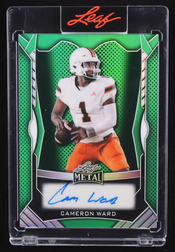 Cameron Ward 2025 Leaf Metal Autograph Green #MA-CW1 RC #15/25 ...
