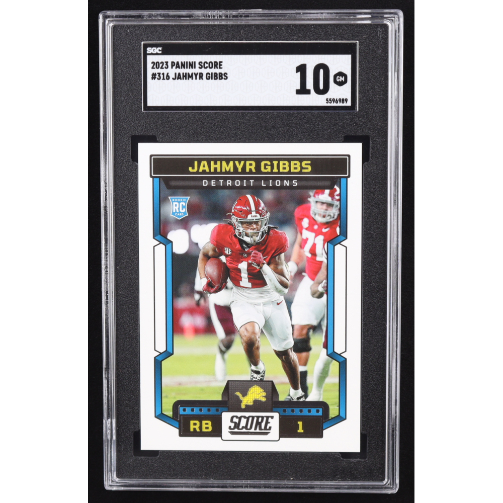 Jahmyr Gibbs 2023 Score #316 RC (SGC 10) | Pristine Auction