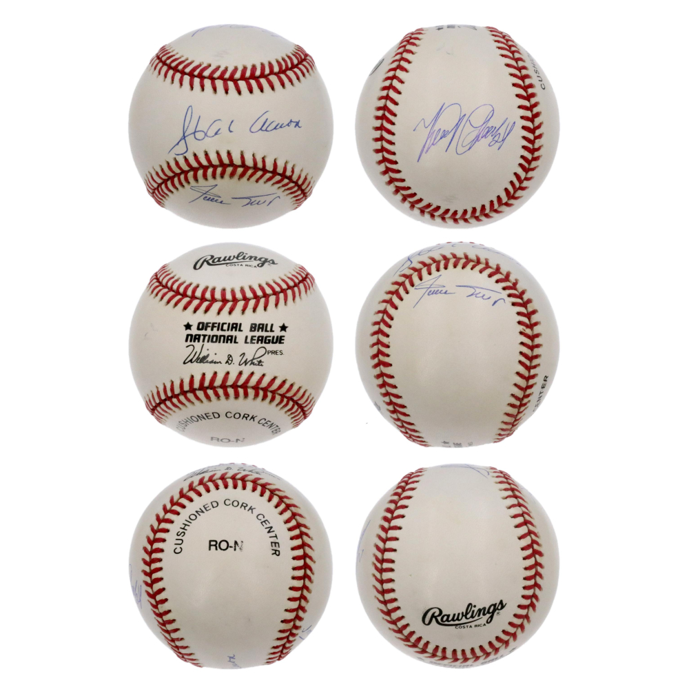 Willie Mays, Hank Aaron, Miguel Cabrera Signed "3500 Club" ONL Baseball ...