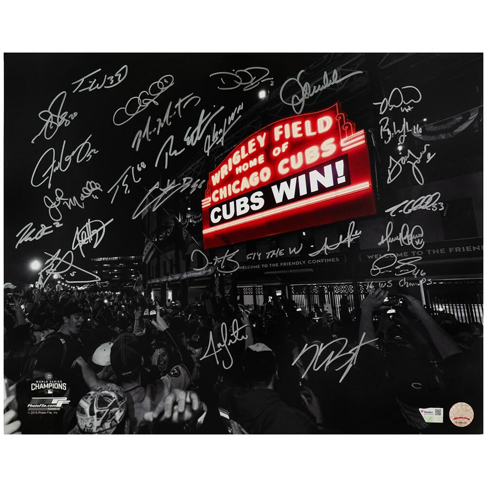 2016 Cubs World Series Champions 16x20 Photo Team-Signed by (25) with ...