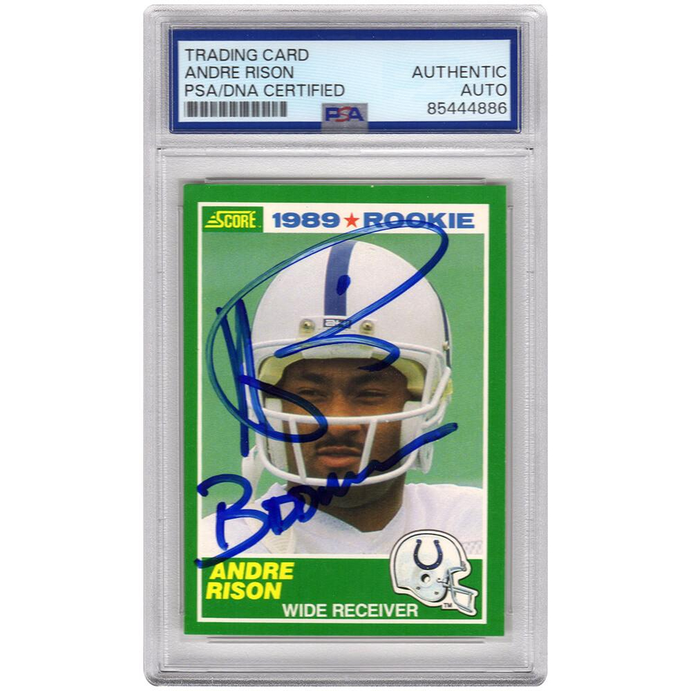 Andre Rison Signed 1989 Score #272 RC Inscribed "Bad Moon" (PSA ...