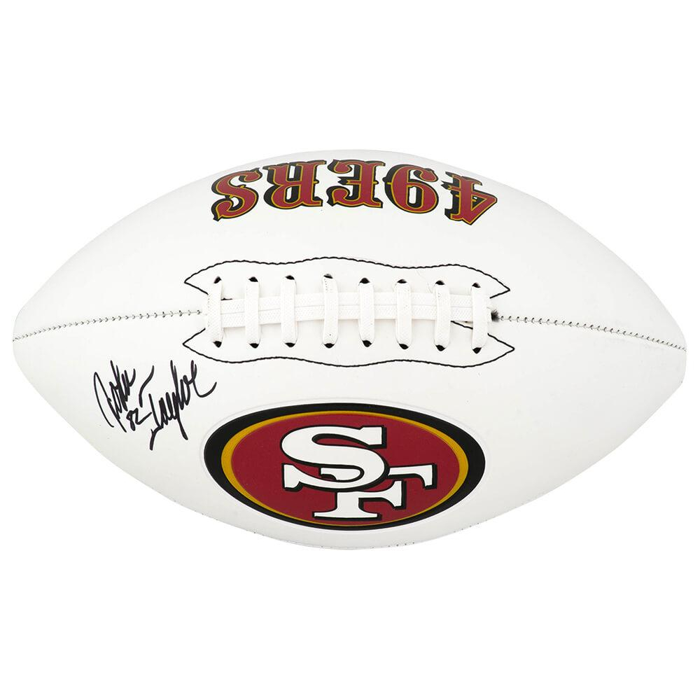 John Taylor Signed 49ers Logo Football (Schwartz) | Pristine Auction