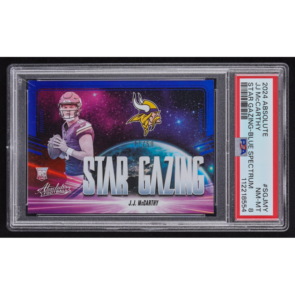 JJ McCarthy 2024 Absolute Star Gazing Spectrum Blue #1 RC #17/50 (PSA 8 ...