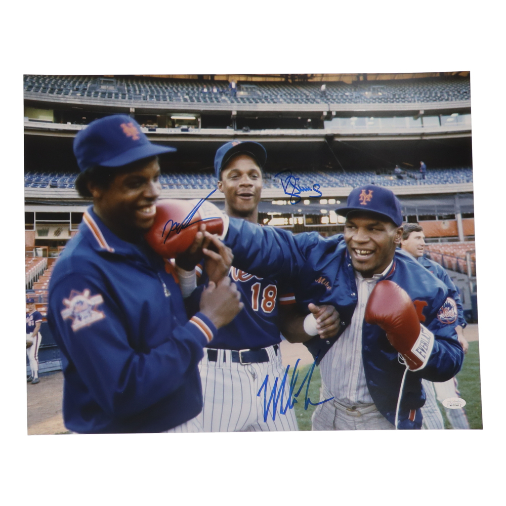 Dwight "Doc" Gooden, Darryl Strawberry & Mike Tyson Signed Mets 16x20 ...