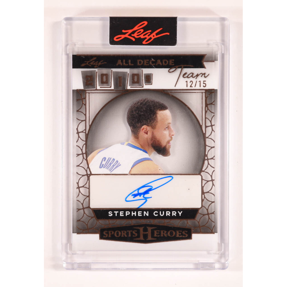 Stephen Curry 2025 Leaf Sports Heroes All Decade Team Autographs Clear ...