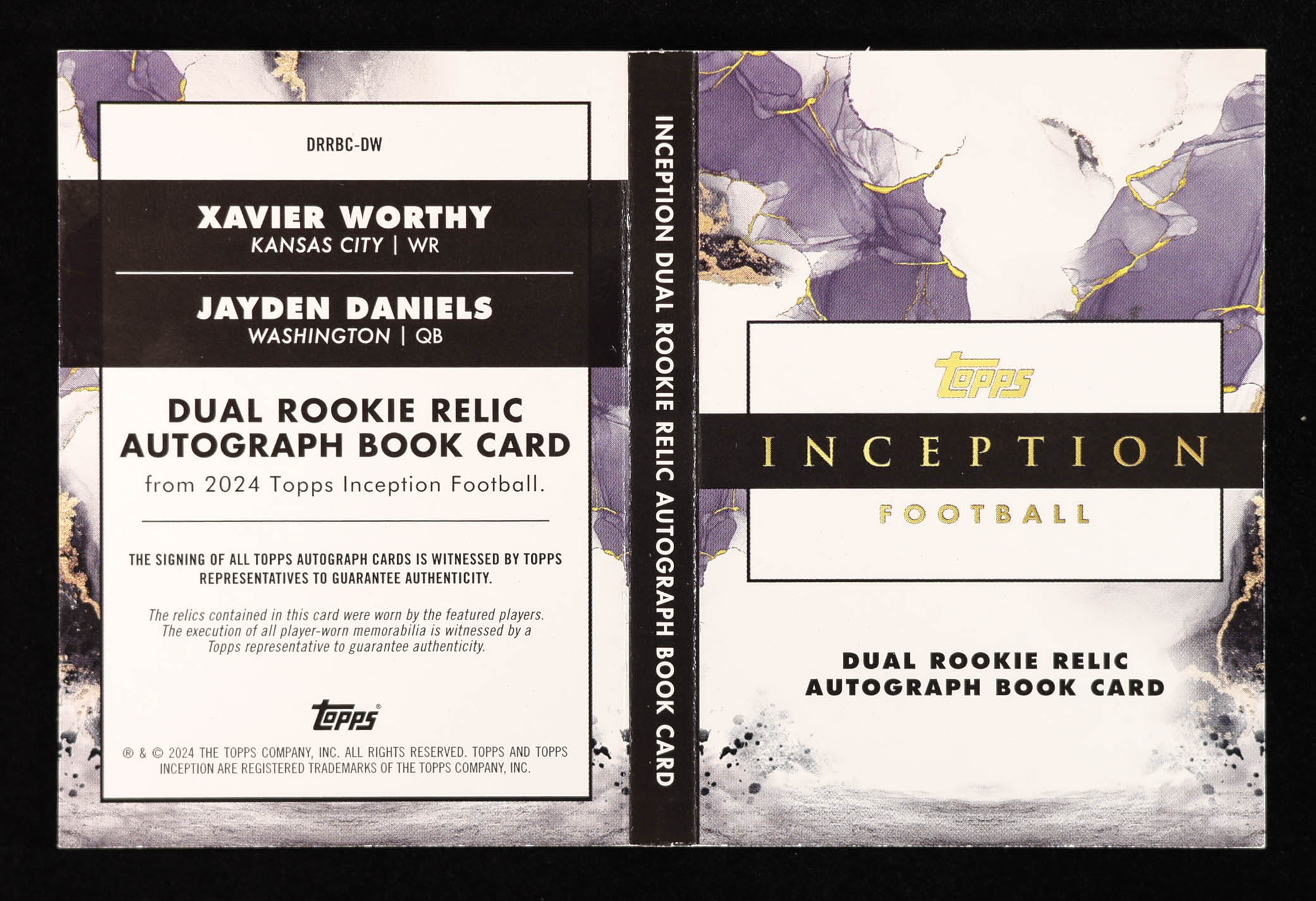 Jayden Daniels / Xavier Worthy 2024 Topps Inception Dual Autograph ...