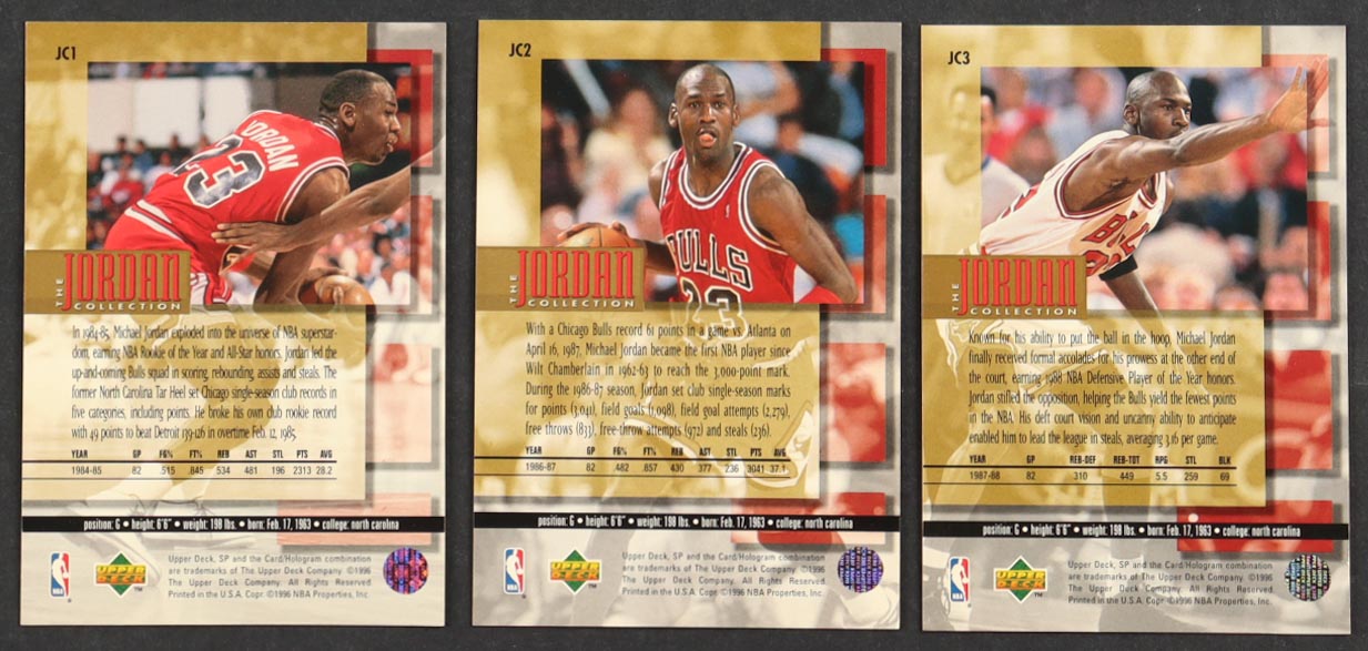 Michael Jordan 1996 Upper Deck Jordan Collection Jumbo Set with (24 ...