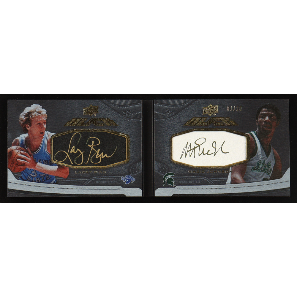 Larry Bird / Magic Johnson 2012-13 Exquisite Collection UD Black ...