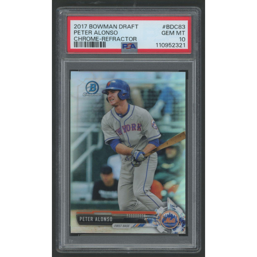 Pete Alonso 2017 Bowman Chrome Draft Refractor #BDC83 (PSA 10 ...
