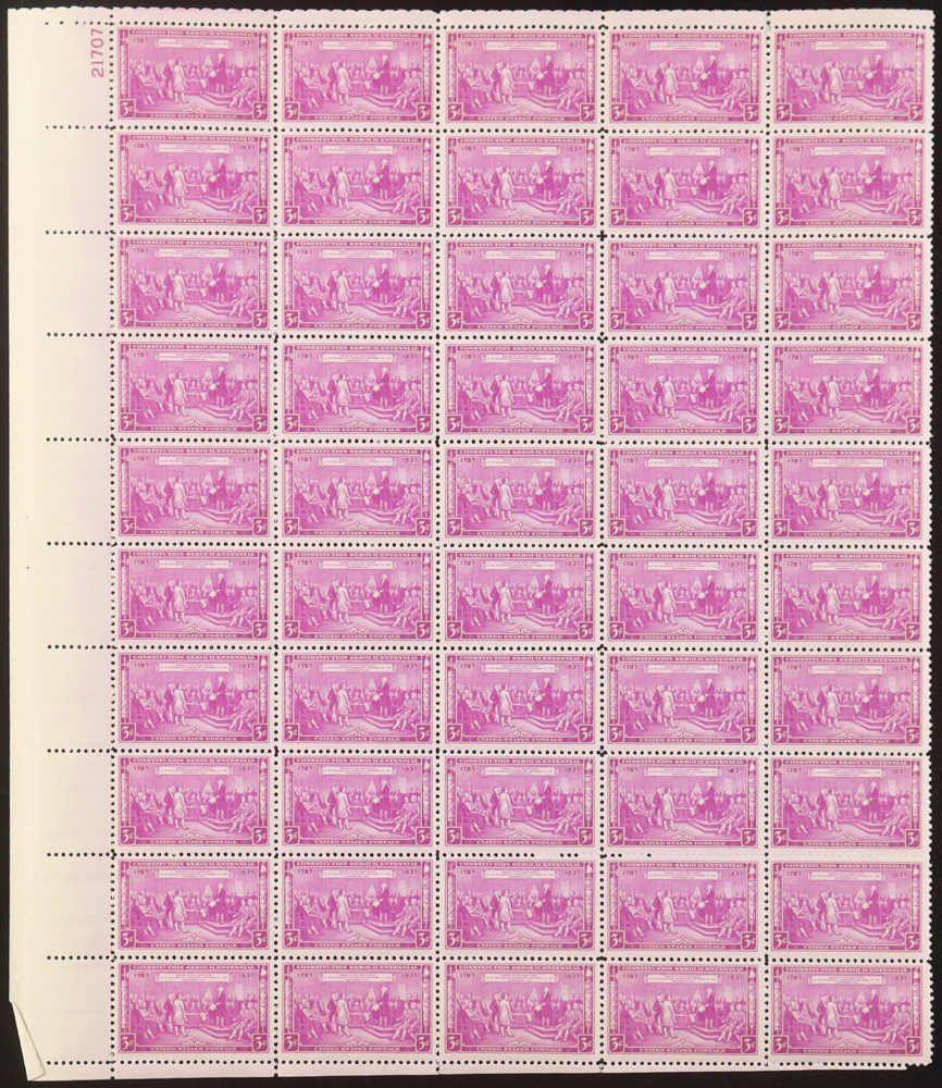 U.S. Postage 3¢ "Constitution Sesquicentennial" Stamp - Issued ...