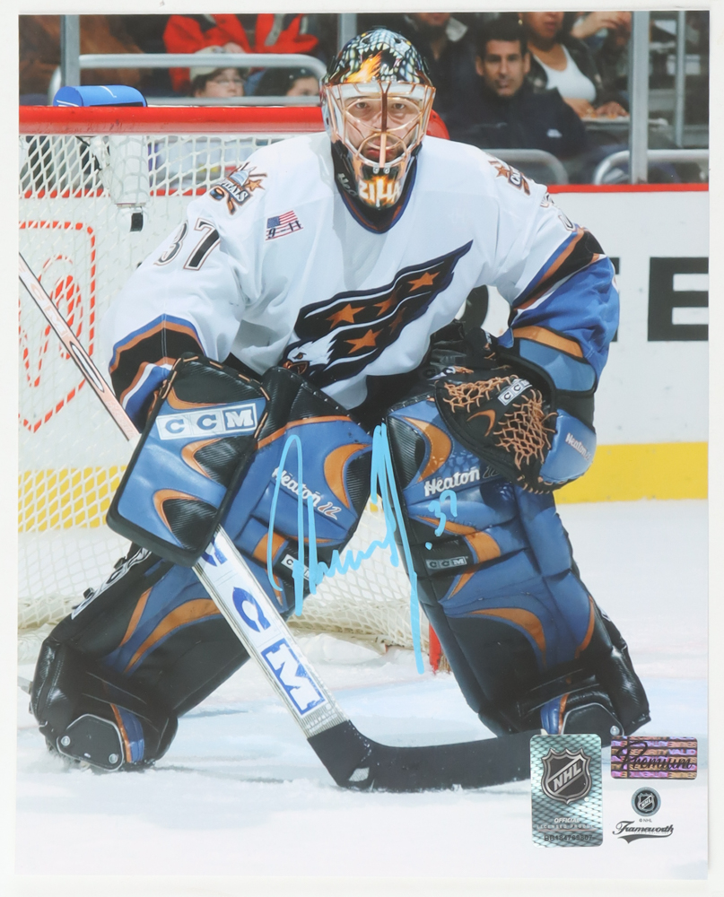 Olaf Kolzig Signed Capitals 8x10 Photo (Premium Autographs) | Pristine ...