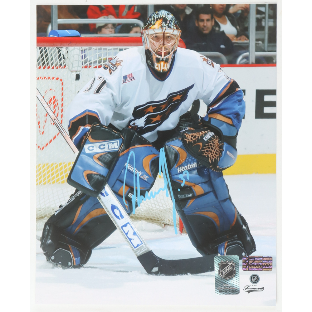 Olaf Kolzig Signed Capitals 8x10 Photo (Premium Autographs) | Pristine ...